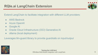 Taming the LLM Herd - Effortless Multi-Model Integration with LangChain ...