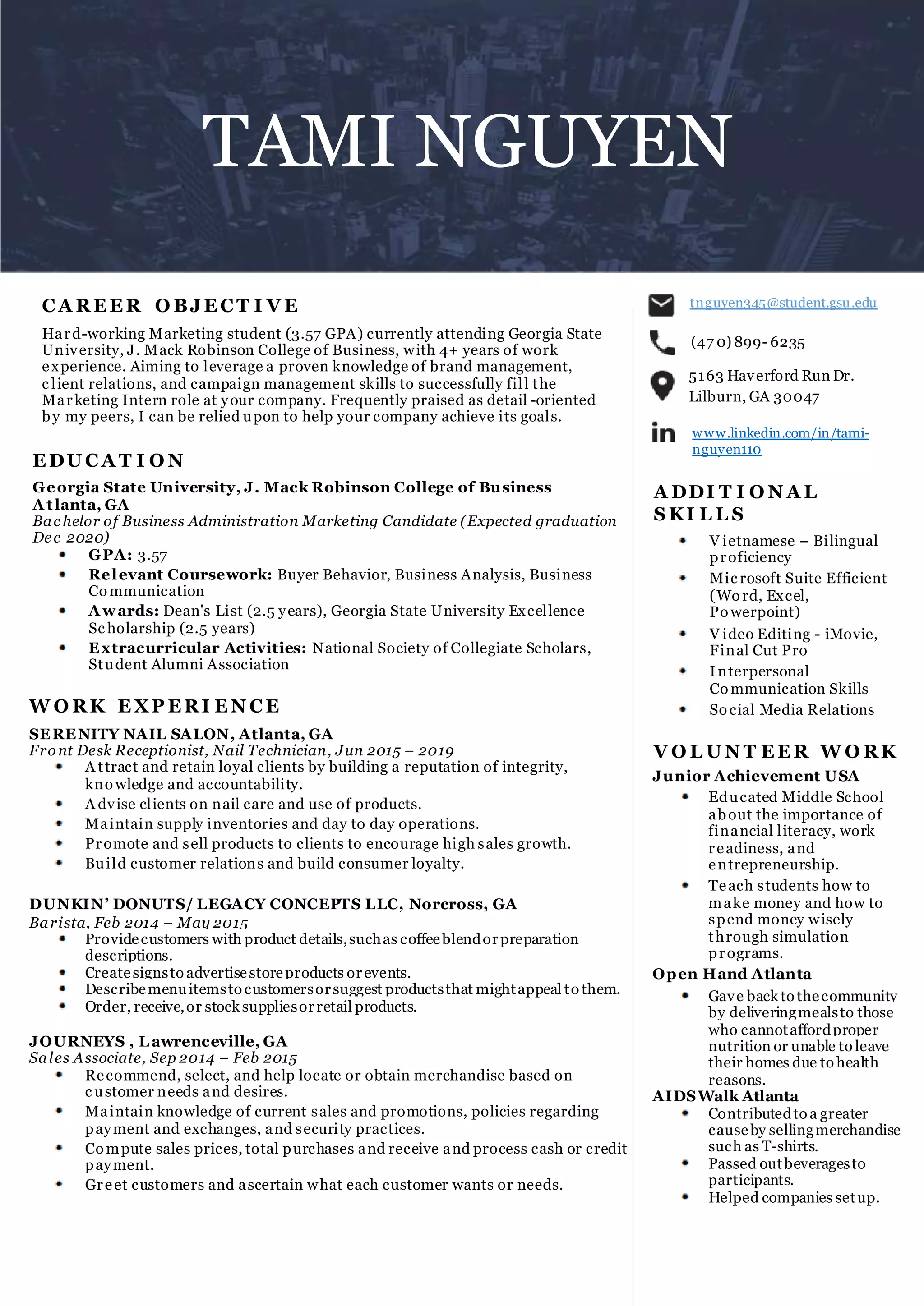 Tami nguyen resume | PDF