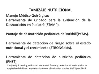 Tamizaje Nutricional en Pediatría.pptx