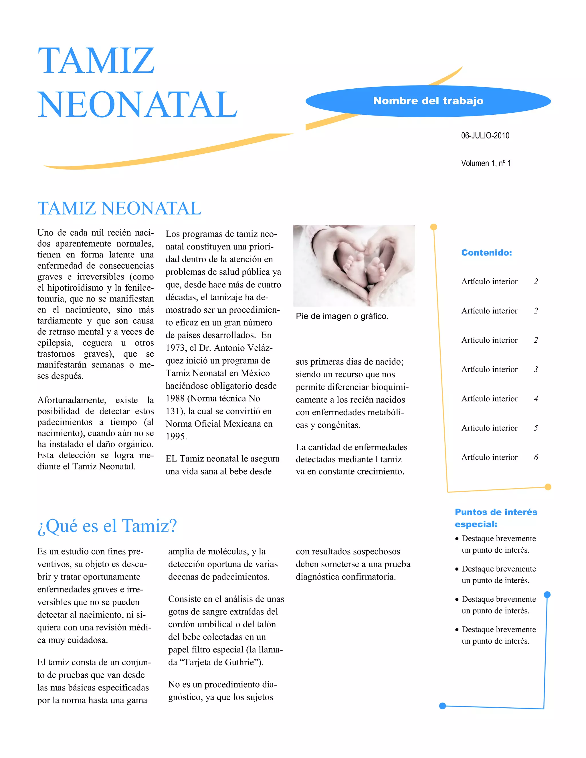 Tamiz neonatal | PDF