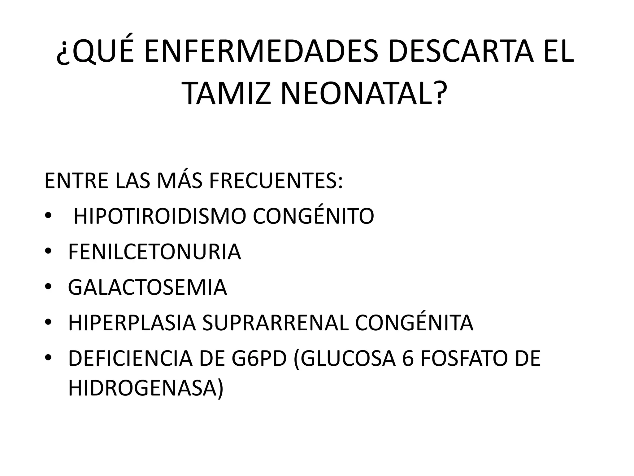Tamiz neonatal | PPTX