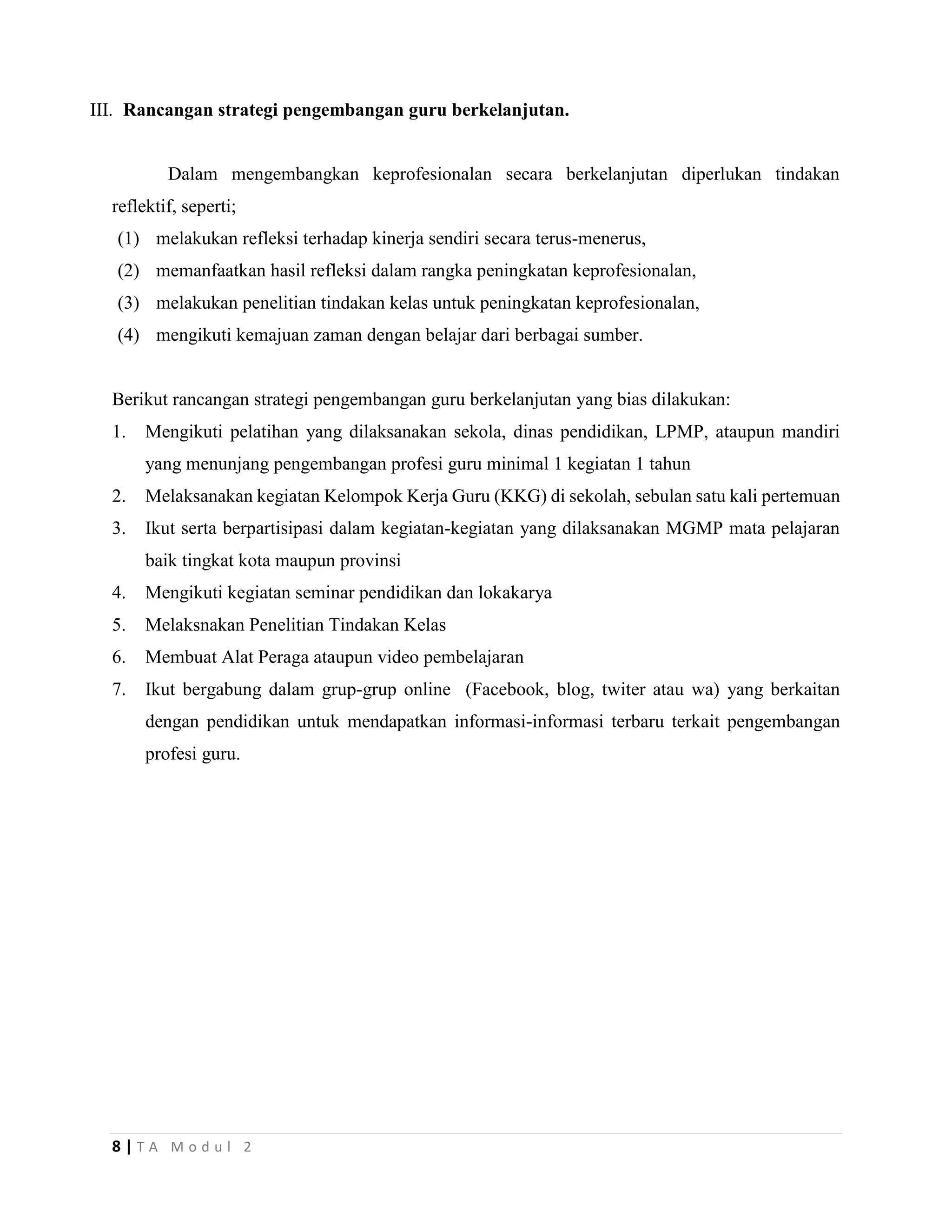 Pengembangan Profesi Guru | PDF