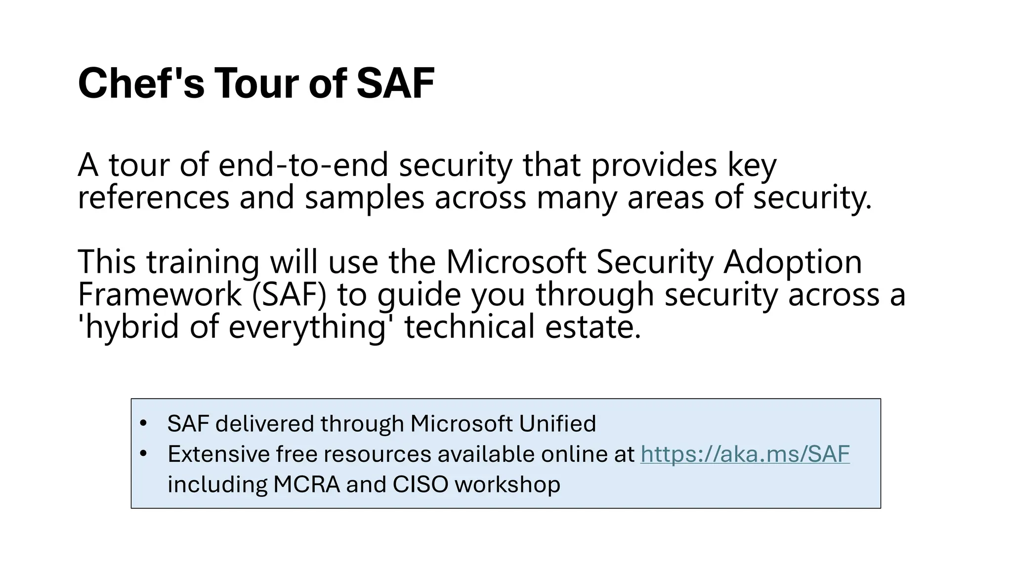 Tampa BSides - Chef's Tour of Microsoft Security Adoption Framework ...