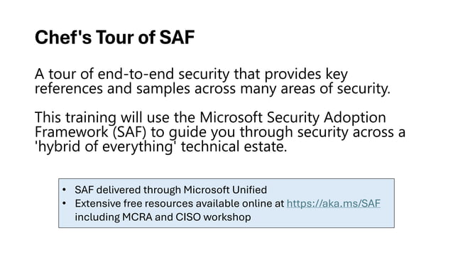 Tampa BSides - Chef's Tour of Microsoft Security Adoption Framework ...