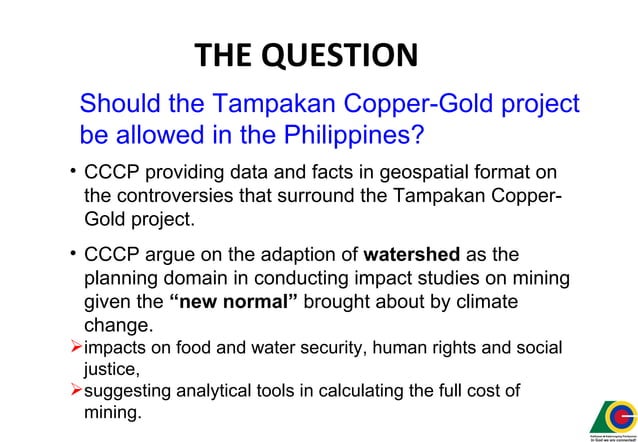 To Mine or Not to Mine The Case of the Tampakan Copper-Gold Project ...