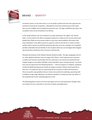 Tampa Tribune Identity Standards | PDF