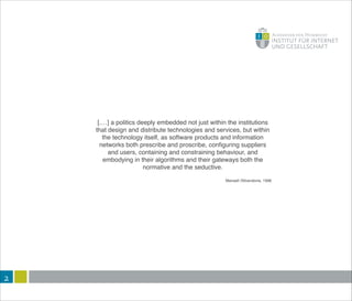 Technologies in Digital Media Regulation. A Governance Perspective. | PPT