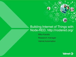 TampereJS Meetup: Node-RED by Mika Karaila, Valmet | PPT