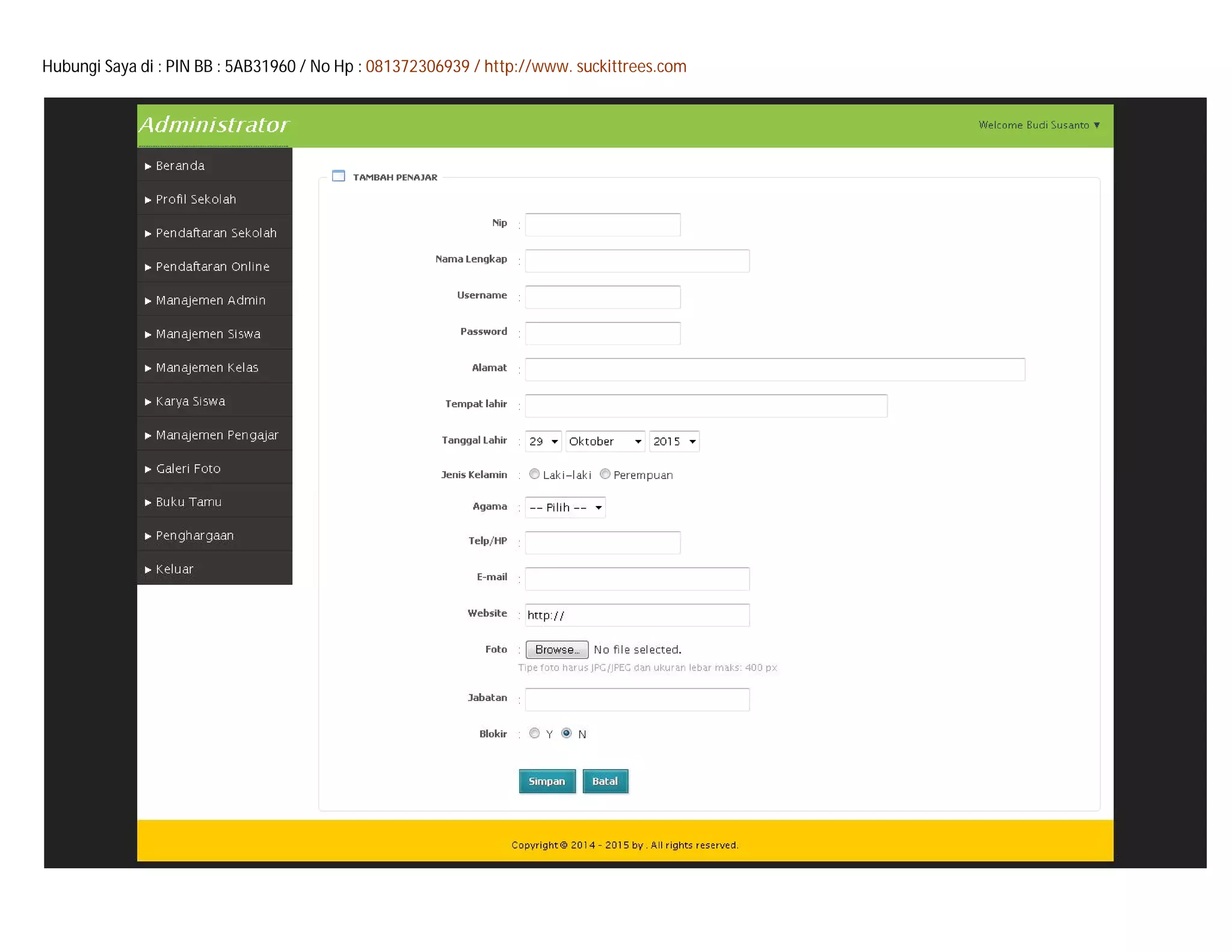 Website Sekolah TK PHP MYSQL | PPT