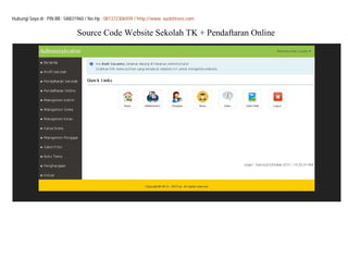 Website Sekolah TK PHP MYSQL | PPT
