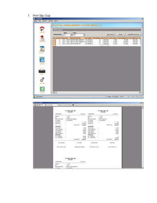 Tampilan sistem aplikasi payroll | PDF