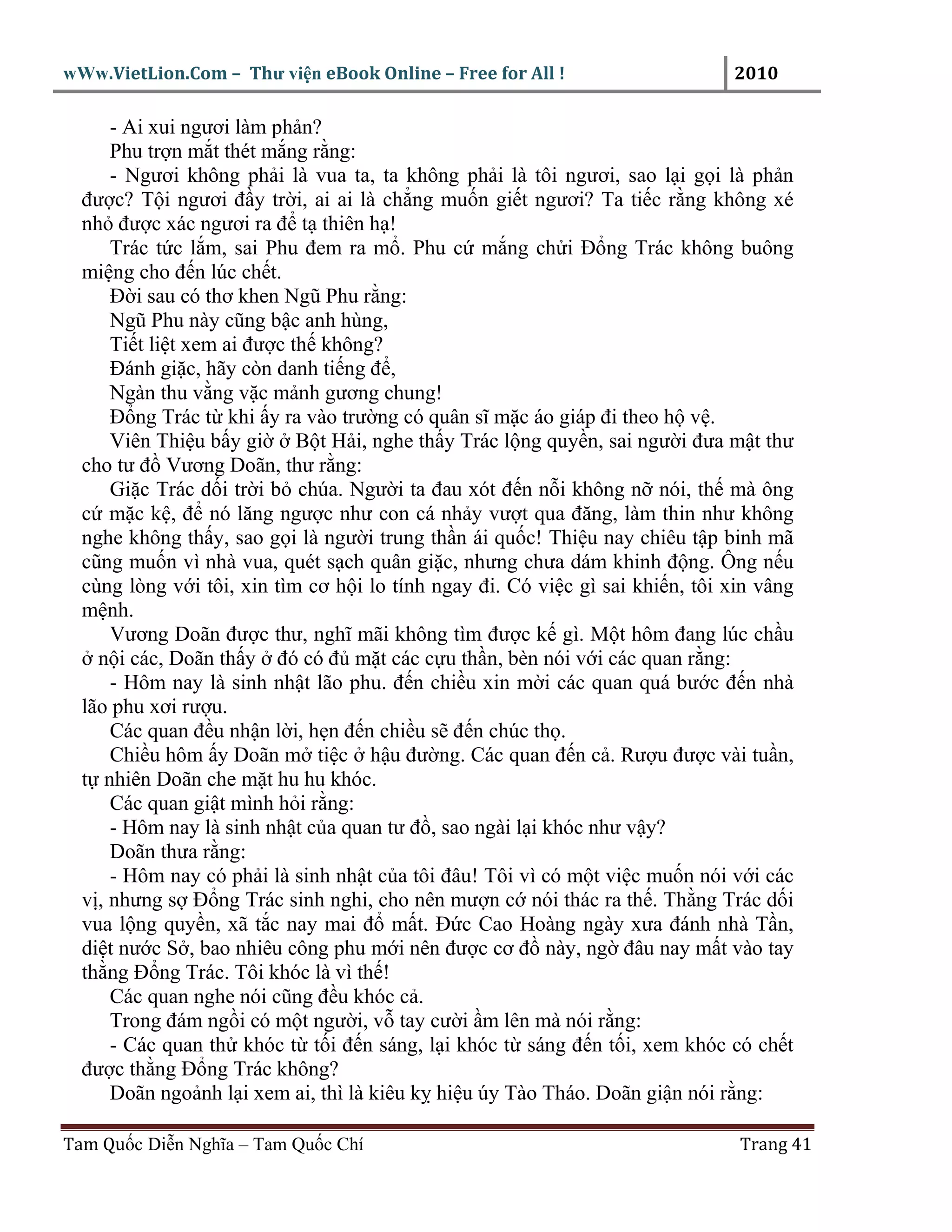 Tam Quoc Dien Nghia | PDF