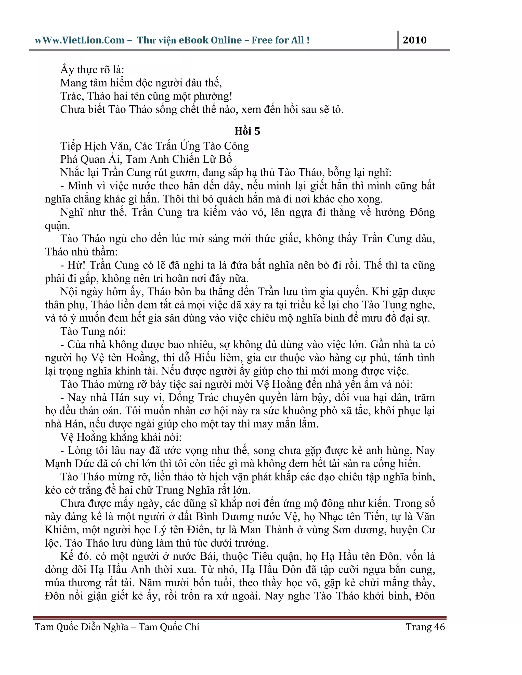 Tam Quoc Dien Nghia | PDF