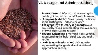 TAMRA BHASMA PPT Rasashastra pdf introduction | PPTX