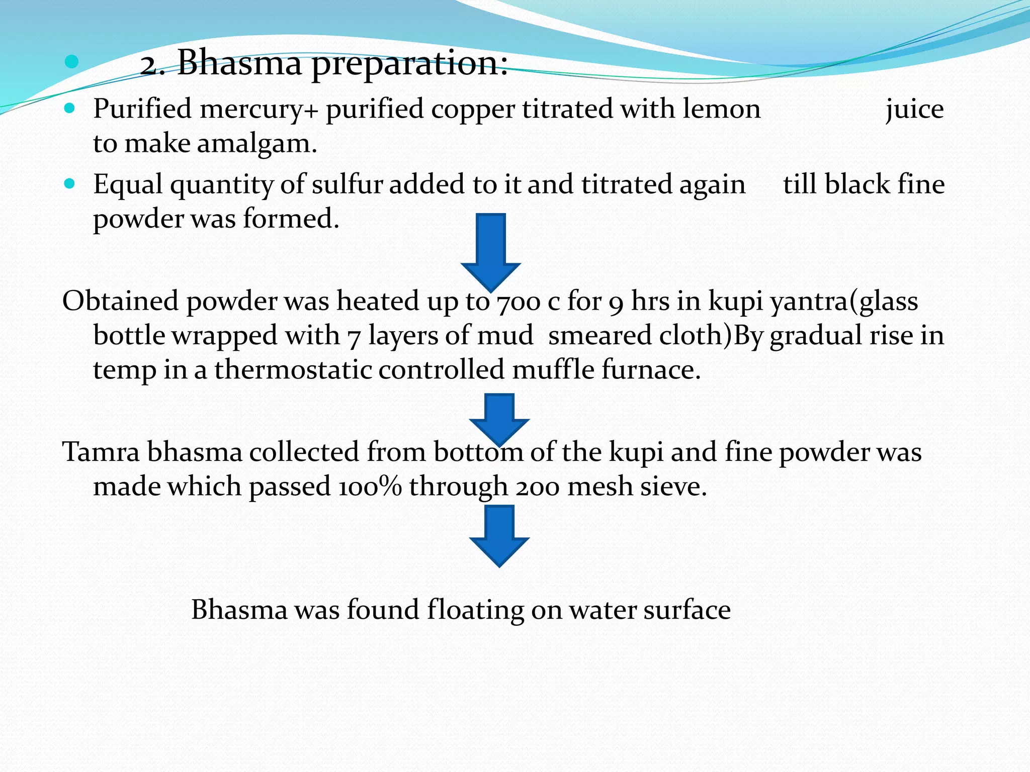 Tamra bhasma(copper bhasma) presentation | PPTX