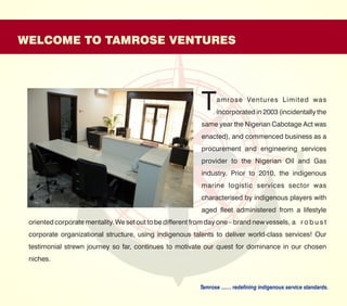 Tamrose venture ltd | PDF