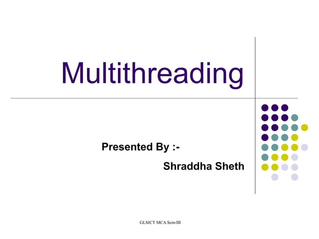 Java And Multithreading | PPT