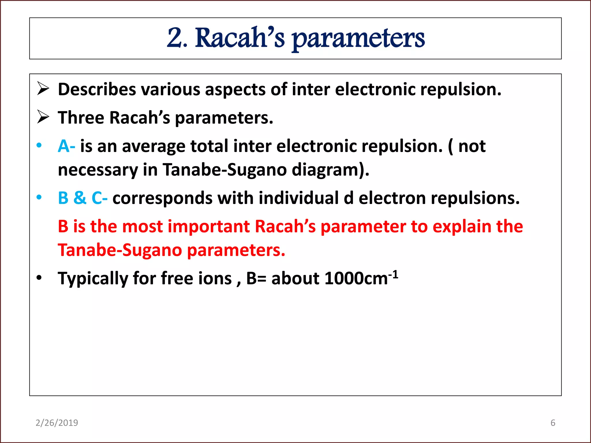 Tanabe sugano diagram | PPTX