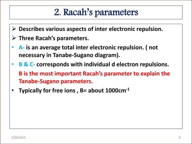 Tanabe sugano diagram | PPTX | Chemistry | Science
