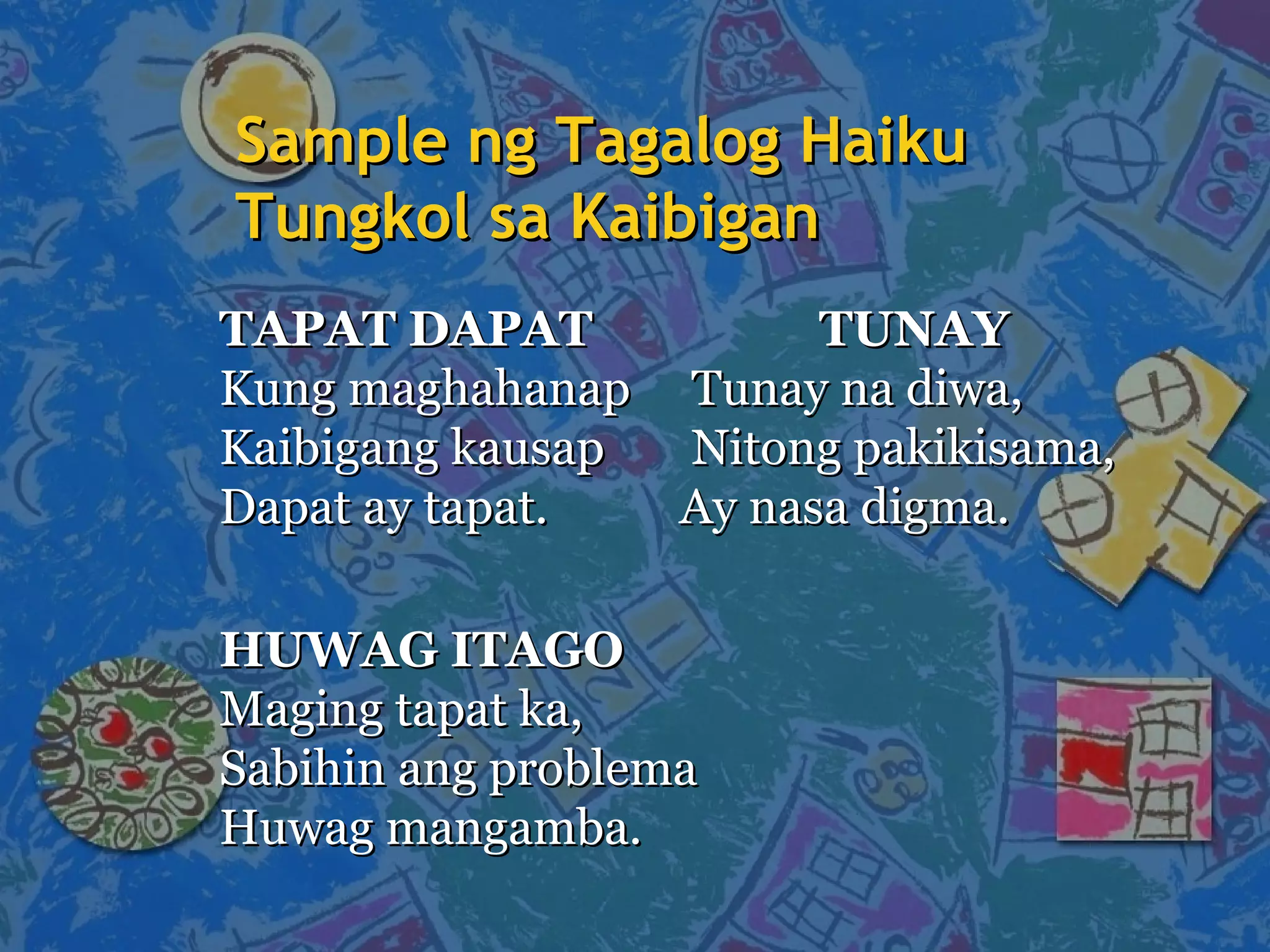 Tanaga Diona Dalit Tanka Haiku | PPT