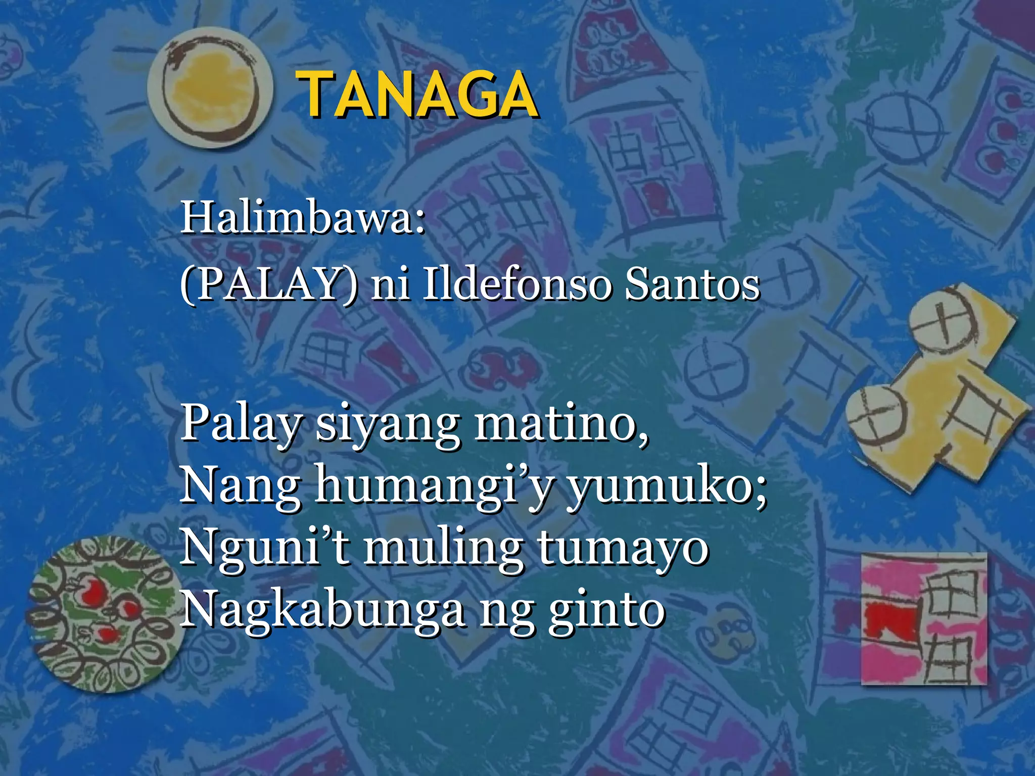 Tanaga Diona Dalit Tanka Haiku | PPT
