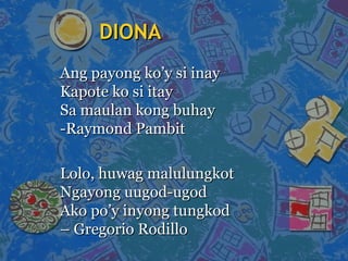 Tanaga Diona Dalit Tanka Haiku | PPT