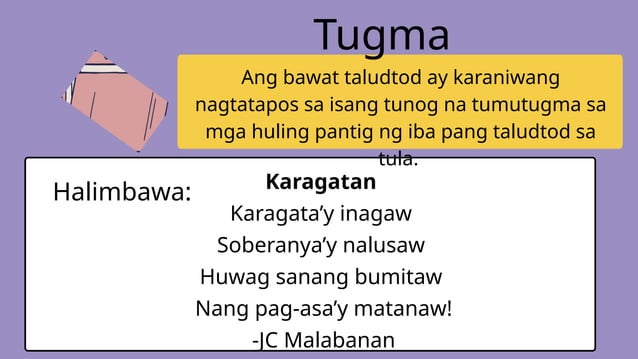 TANAGA ARALIN SA FILIPINO 7.pptx Ang nilalaman ng presentasyon na ito ...