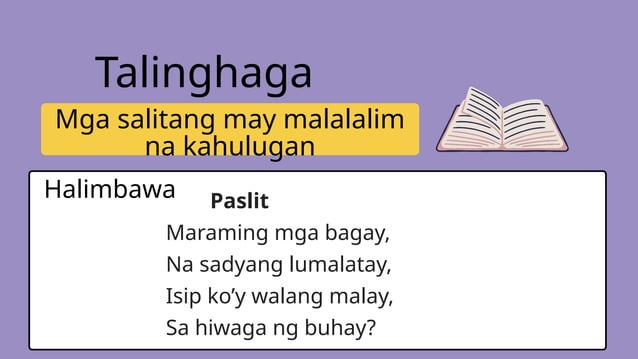 TANAGA ARALIN SA FILIPINO 7.pptx Ang nilalaman ng presentasyon na ito ...