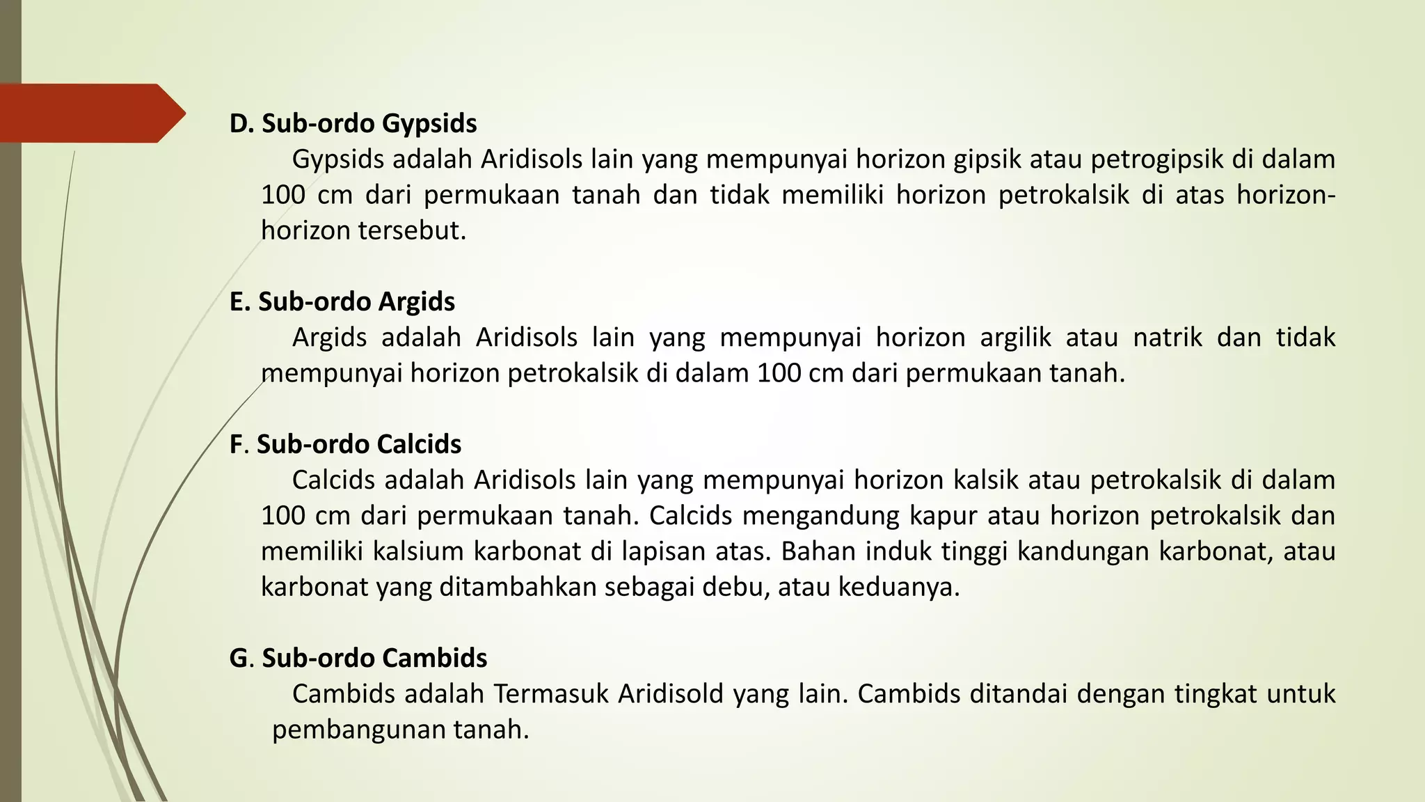 Tanah Aridisols | PPTX