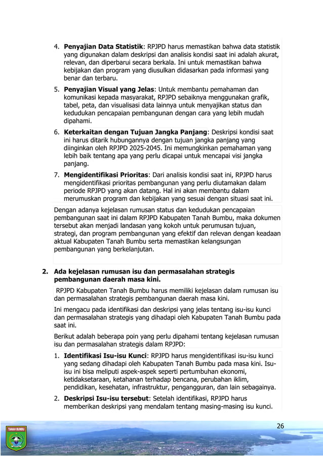 Masukan untuk RPJPD Kabupaten Tanah Bumbu 2025-2045 | PDF