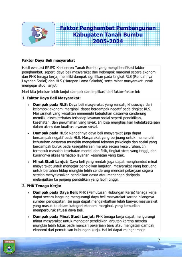 Masukan untuk RPJPD Kabupaten Tanah Bumbu 2025-2045 | PDF