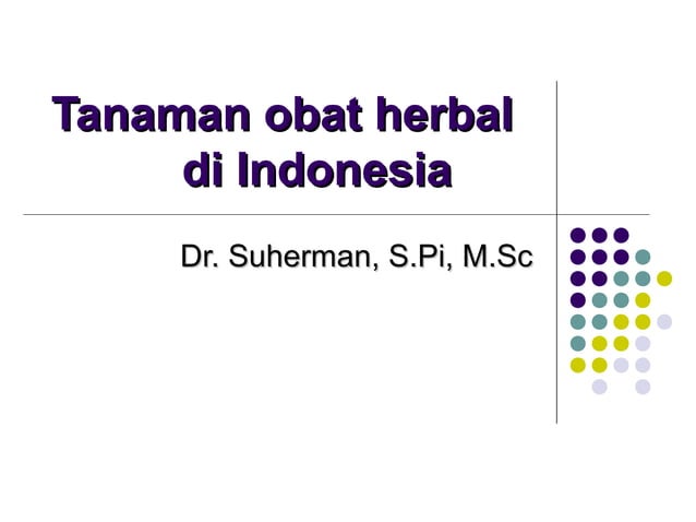 Tanaman obat ppt | PPT
