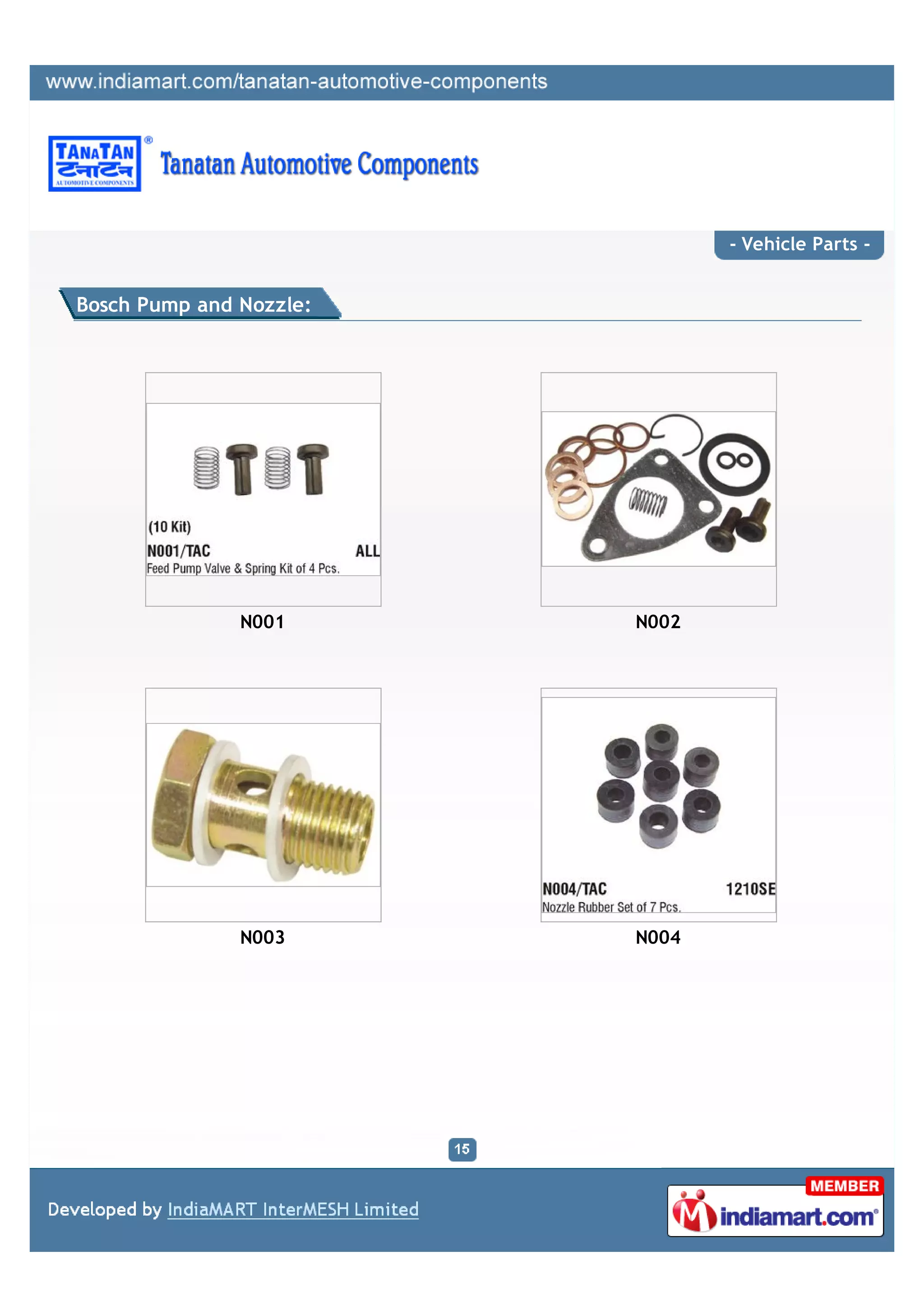 Tanatan Automotive Components, Vasai, Vehicle Parts | PDF