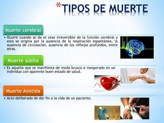 Tanatología (Medicina Legal/Intensivo) | PPTX