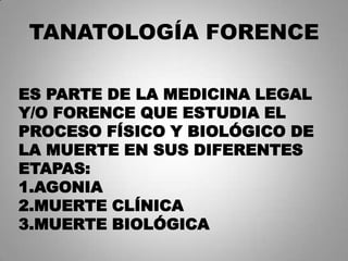 Tanatología | PPTX