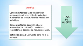 Tanatologia forense | PPTX
