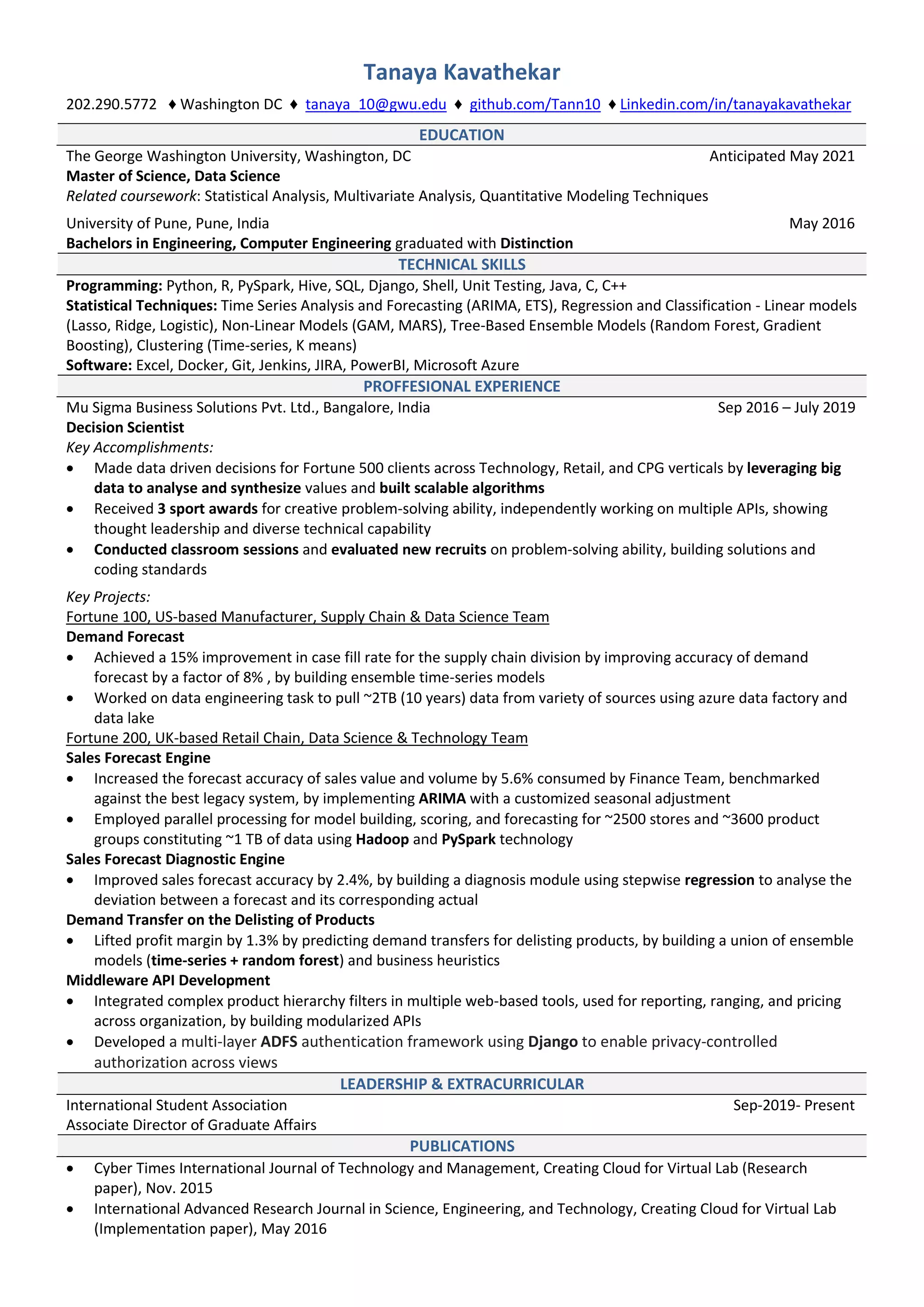 Tanaya resume | PDF | Computing | Technology & Computing