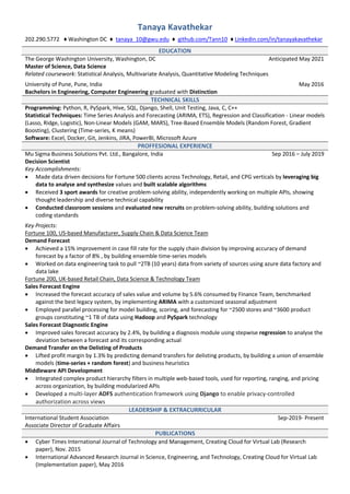 Tanaya resume | PDF | Computing | Technology & Computing