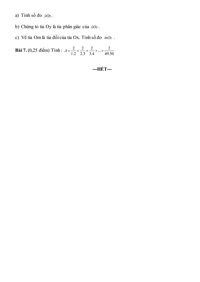 Đề Thi HK2 Toán 6 - THCS Tân Bình | DOCX