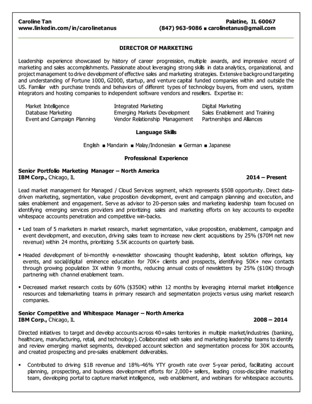 Tan caroline resume v6 | PDF