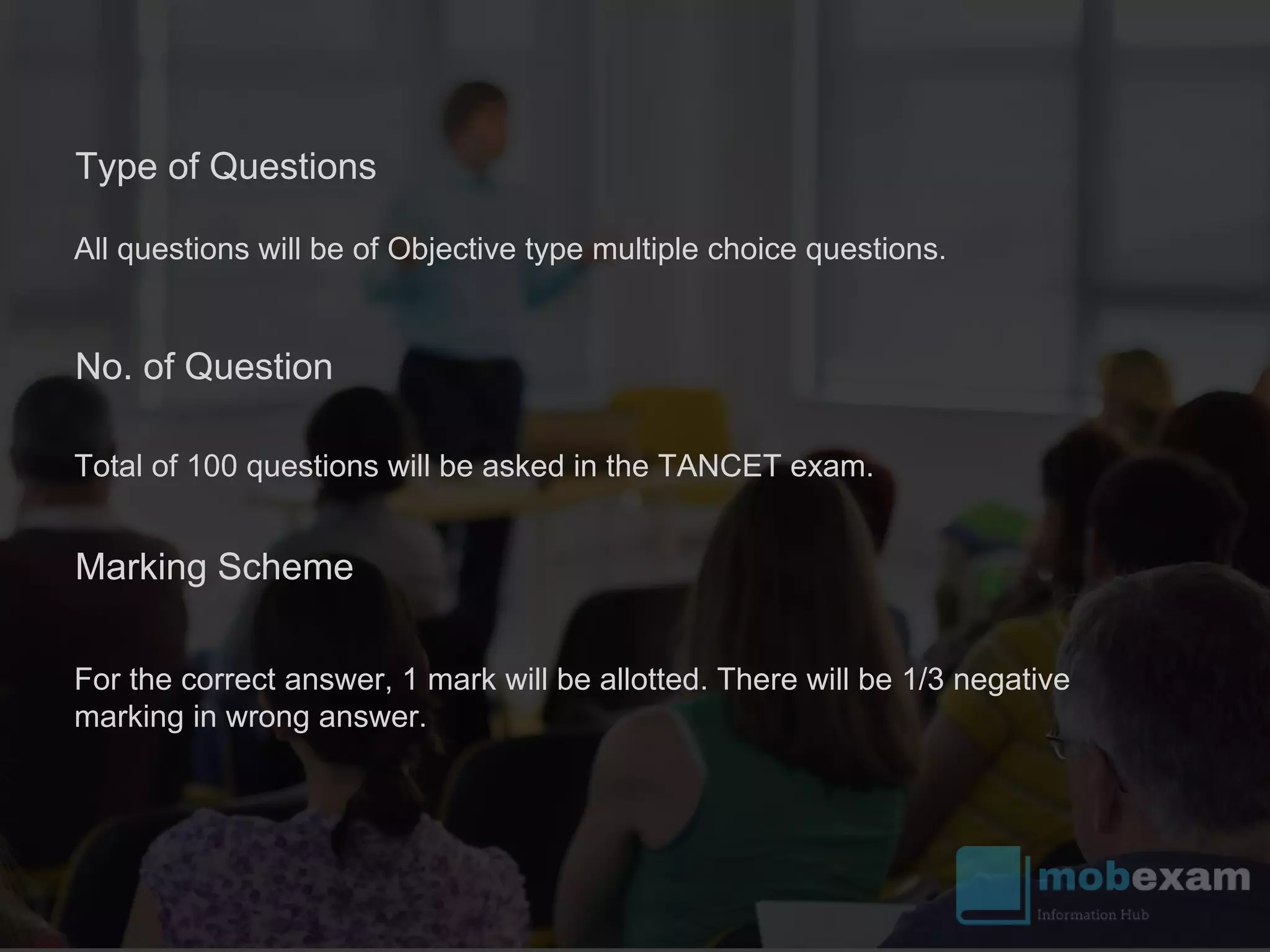 TANCET 2019 Exam Details | PPT
