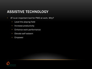 Assistive Technology @ Work - Tan Chuan Hoh, Senior AT Specialist ...