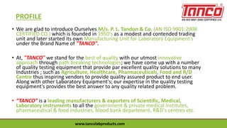 Tanco lab products | PPTX