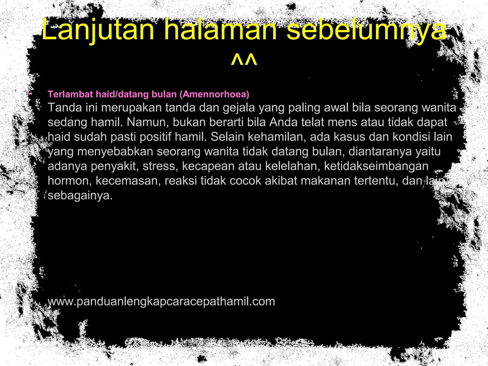 Tanda awal kehamilan anggur | PPT