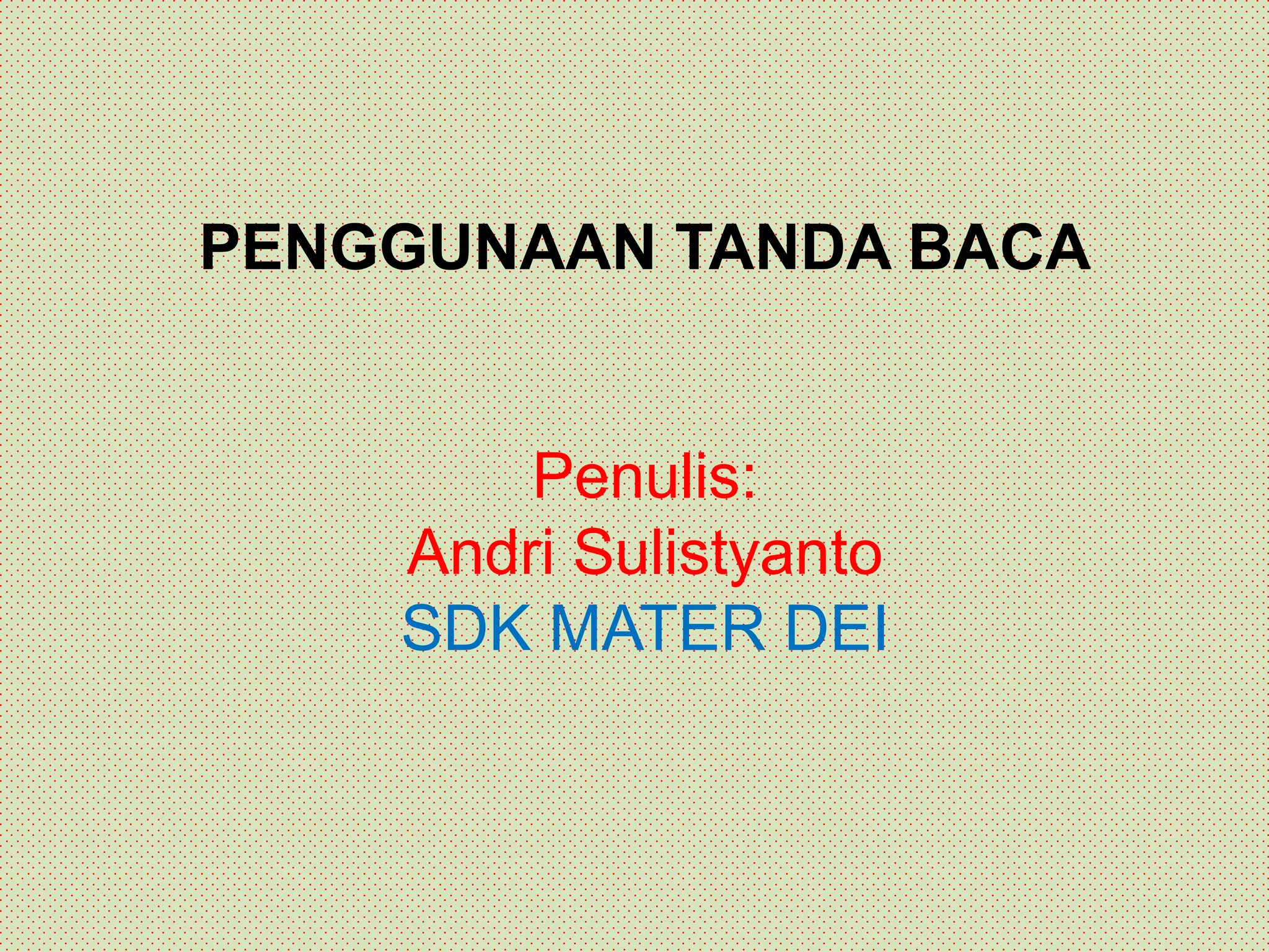 Tanda baca | PPTX