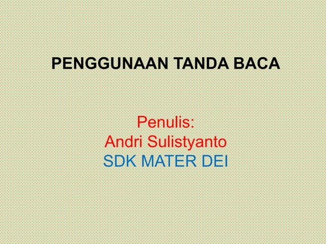 Tanda baca | PPTX