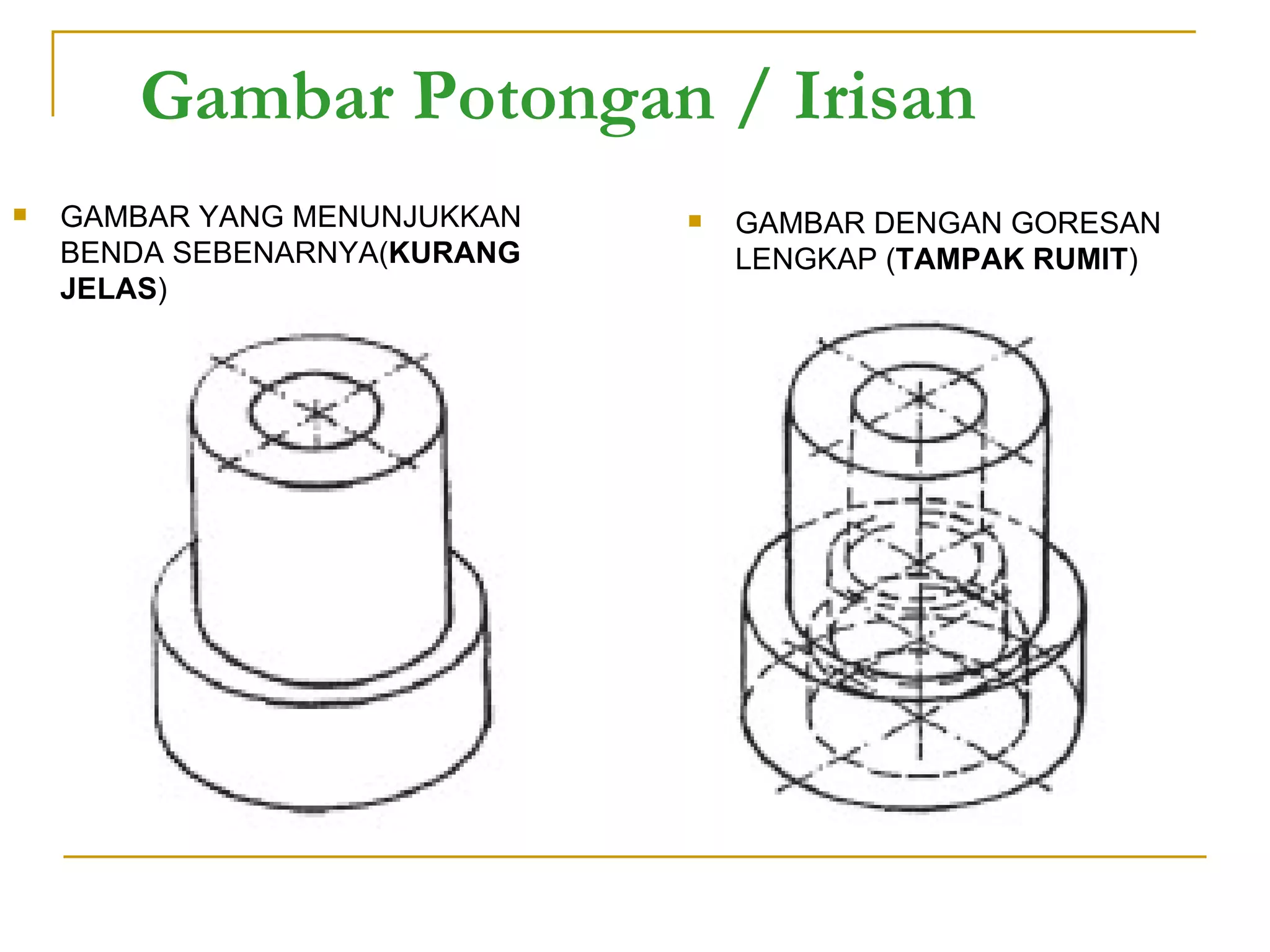 Tanda gambar potongan | PPT
