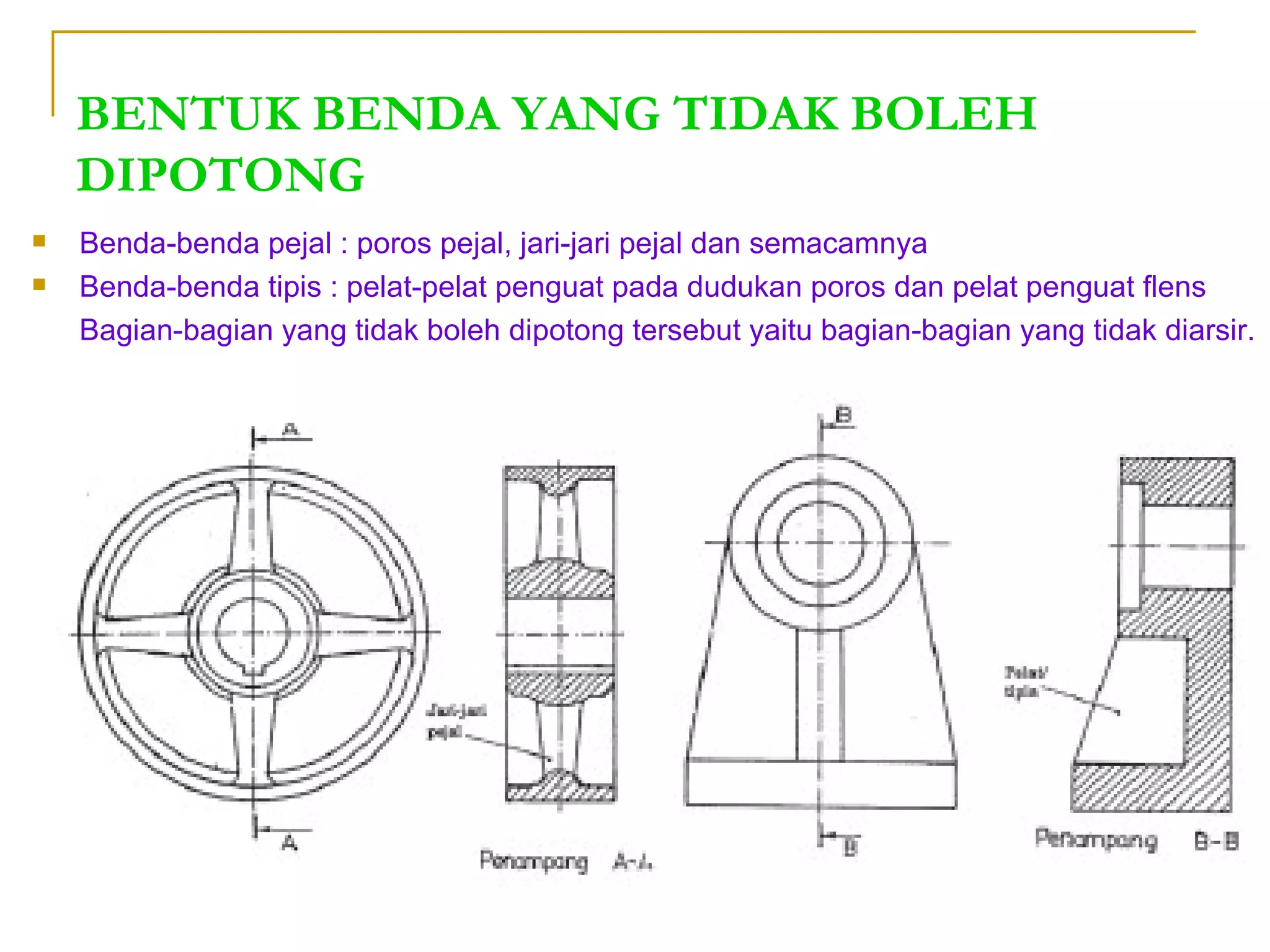 Tanda gambar potongan | PPT