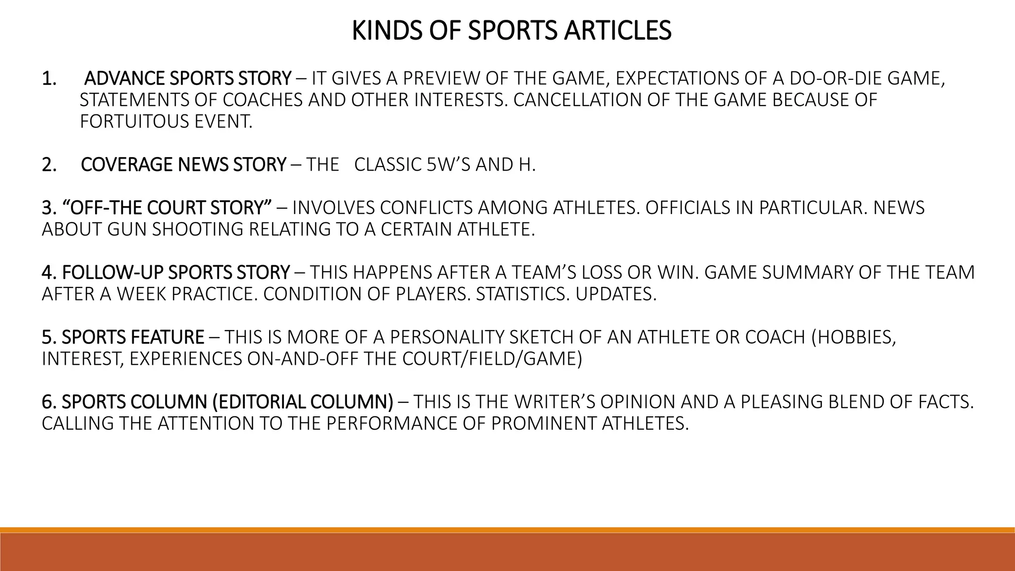 Sports Writing/Sulating Palakasan | PPTX