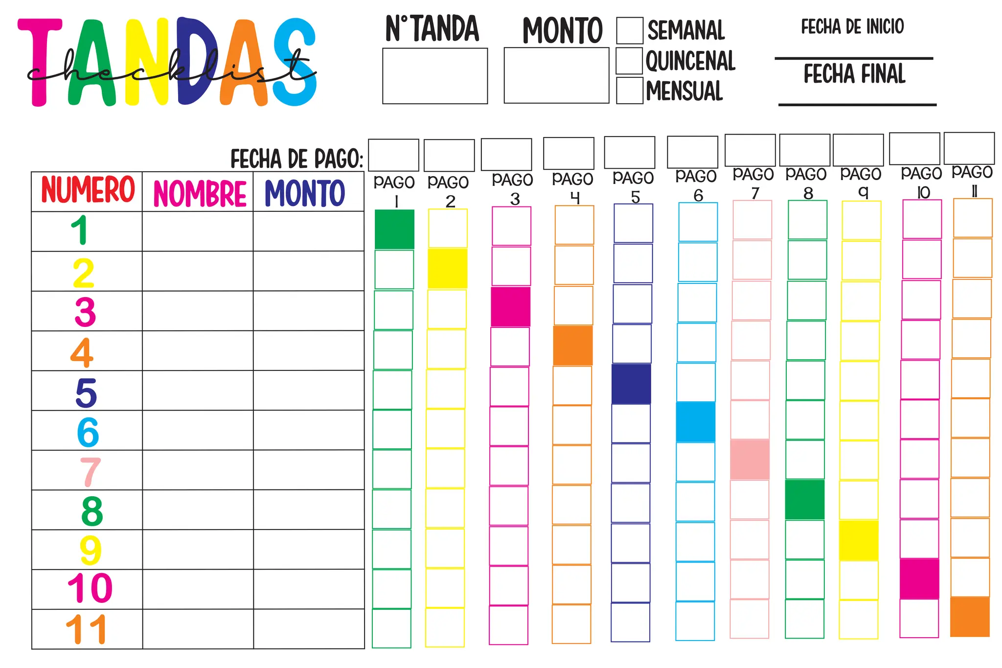Formato de Cundinas, tandas, cajas de ahorro | PDF